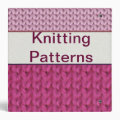 2" Customizable Knitting Pattern Binder | Zazzle