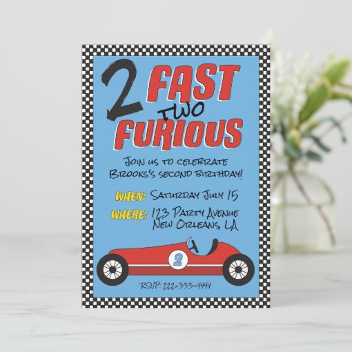 2 Fast 2 Furious Birthday Invitation | Zazzle