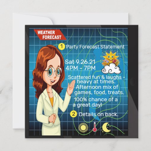 #2 Fun in the Forecast Party Invitation | Zazzle