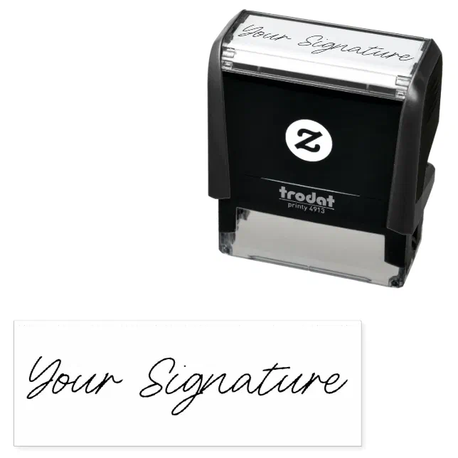 2 inch Signature Photo Image Template DIY Self-inking Stamp | Zazzle