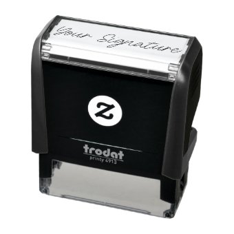 2 inch Signature Photo Image Template DIY Self-inking Stamp | Zazzle