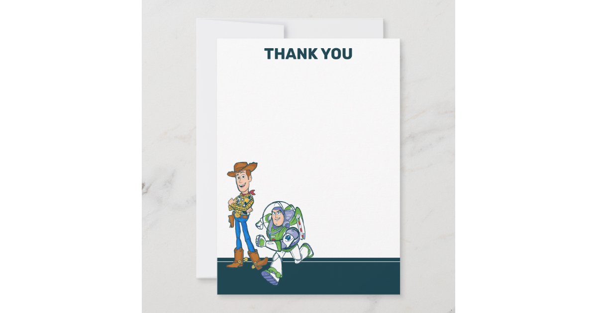 2 Infinity and Beyond Toy Story - Baby Shower Thank You Card | Zazzle
