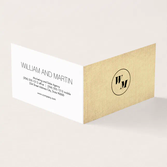 2 Letter Monogram / corporate Business Card | Zazzle