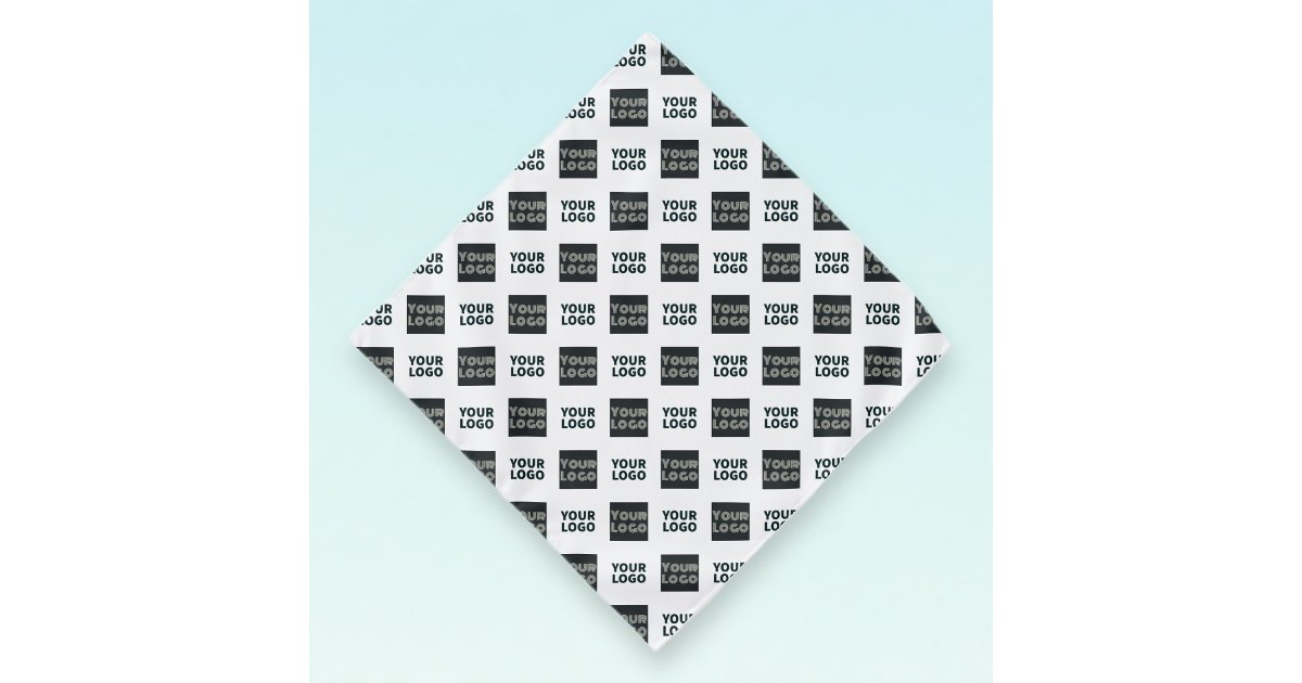 2 Logos Simple Repeating Logos Bandana | Zazzle