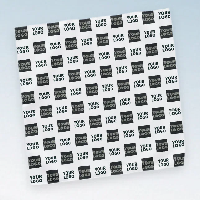 2 Logos Simple Repeating Logos | White Bandana | Zazzle