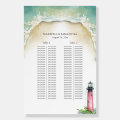 2 Long Tables Lighthouse Wedding Seating Chart Foam Board | Zazzle