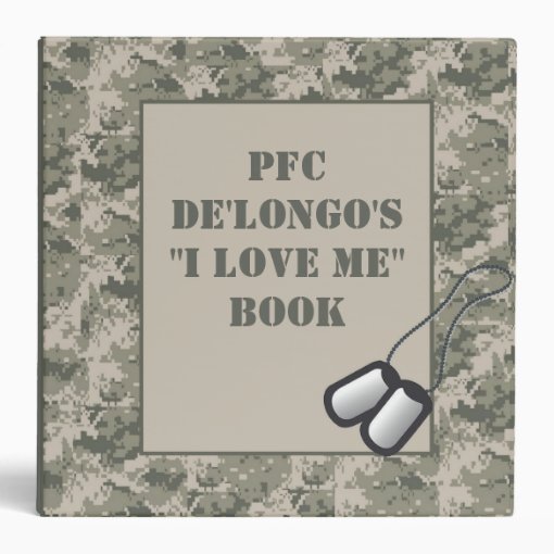 2" Love Me Promotion Binder ARMY ACU Camo Camoufl | Zazzle