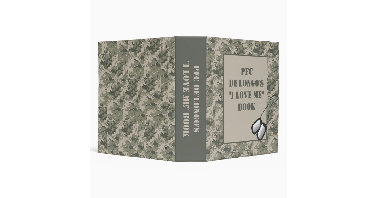2" Love Me Promotion Binder ARMY ACU Camo Camoufl | Zazzle