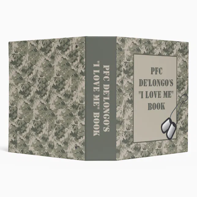 2" Love Me Promotion Binder ARMY ACU Camo Camoufl | Zazzle