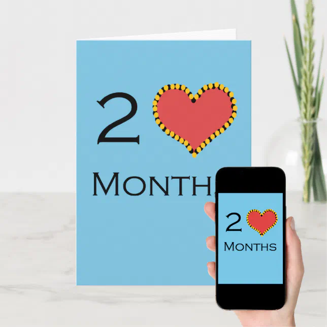 2 Month anniversary Card | Zazzle