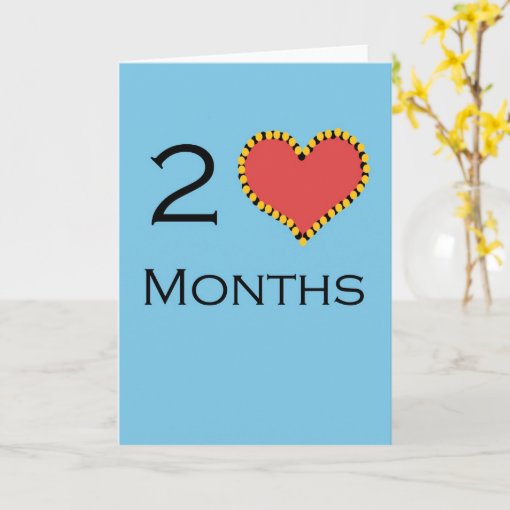 2 Month anniversary Card | Zazzle