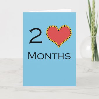 2 Month anniversary Card | Zazzle