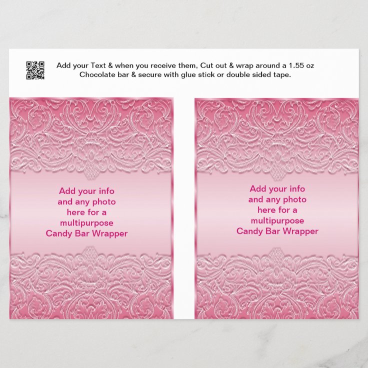 2 Multipurpose Candy Bar Wrappers Party Favor | Zazzle