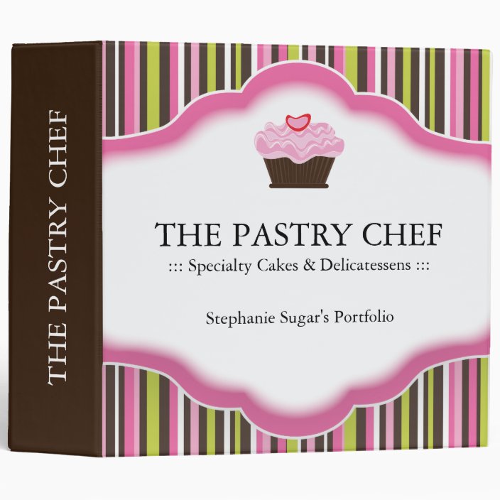 2" Pastry Chef Portfolio Binder | Zazzle.com