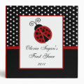 2" PHOTO Binder Scrapbook Red Ladybug | Zazzle