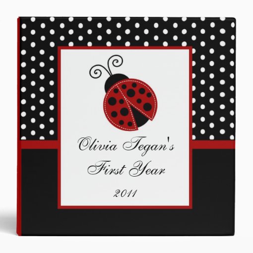 2" PHOTO Binder Scrapbook Red Ladybug | Zazzle