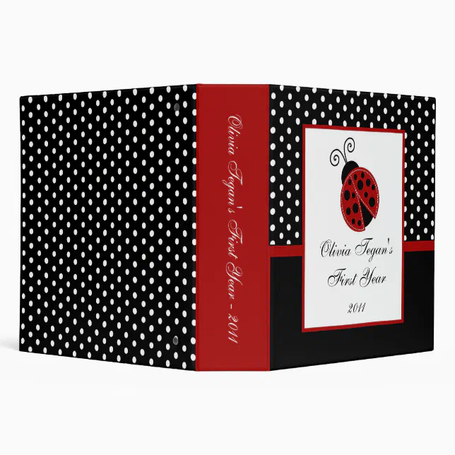 2" PHOTO Binder Scrapbook Red Ladybug | Zazzle