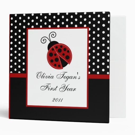 2" PHOTO Binder Scrapbook Red Ladybug | Zazzle