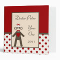 2" PHOTO Binder Scrapbook Red Sock Monkey | Zazzle