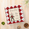 2" PHOTO Binder Scrapbook Red Sock Monkey | Zazzle