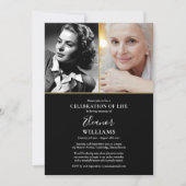 2 Photo Celebration of Life Funeral Invitation | Zazzle