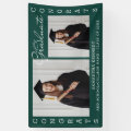 2 Photo Collage Congrats Grad Class Of 2023 Green Banner | Zazzle
