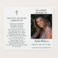 2 Photo Funeral Memorial Folder Prayer Card | Zazzle