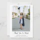 2 Photo Hand Lettered Graduation Thank You Card | Zazzle
