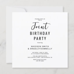 2 Photo Joint Birthday Party Invitation | Zazzle