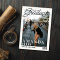 2 Photo Modern Magazine Cover Graduation 2025 Invitation | Zazzle