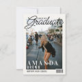 2 Photo Modern Magazine Cover Graduation 2025 Invitation | Zazzle