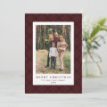 2 Photo Retro Christmas Plaid Tartan Greeting Holiday Card | Zazzle