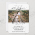 2 Photo Script Virtual Long Distance Bridal Shower Invitation | Zazzle