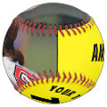 2 Photo Yellow Player Number Team Name Softball | Zazzle