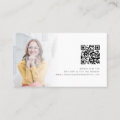 2 Photos Logo QR Code Life Coach Business Card | Zazzle