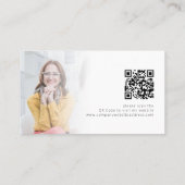 2 Photos Logo QR Code Life Coach Business Card | Zazzle