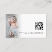 2 Photos Logo QR Code Newborn Baby Photographer Business Card | Zazzle