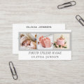 2 Photos QR Code Newborn Baby Photographer Business Card | Zazzle