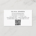 2 Photos QR Code Newborn Baby Photographer Business Card | Zazzle