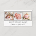 2 Photos QR Code Newborn Baby Photographer Business Card | Zazzle