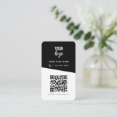 2 QR Codes 2 Business Logos & 2 Contacts Business Card | Zazzle