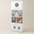 2 QR Codes White Event Planning Business 3 Photos Retractable Banner ...
