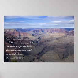 2 Samuel 22:33-34 Poster | Zazzle