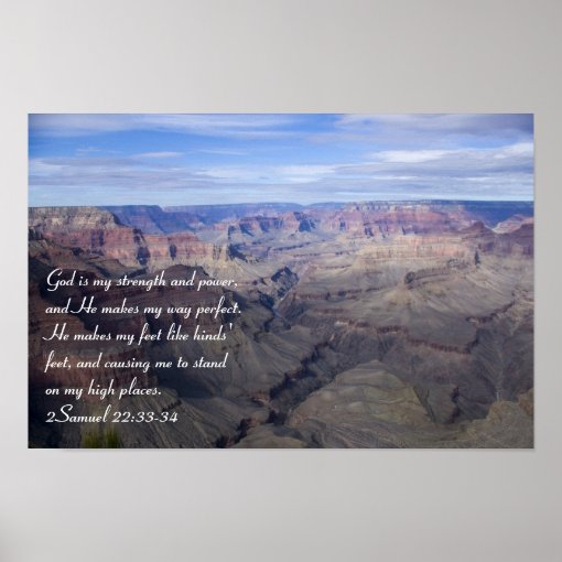 2 Samuel 22:33-34 Poster | Zazzle