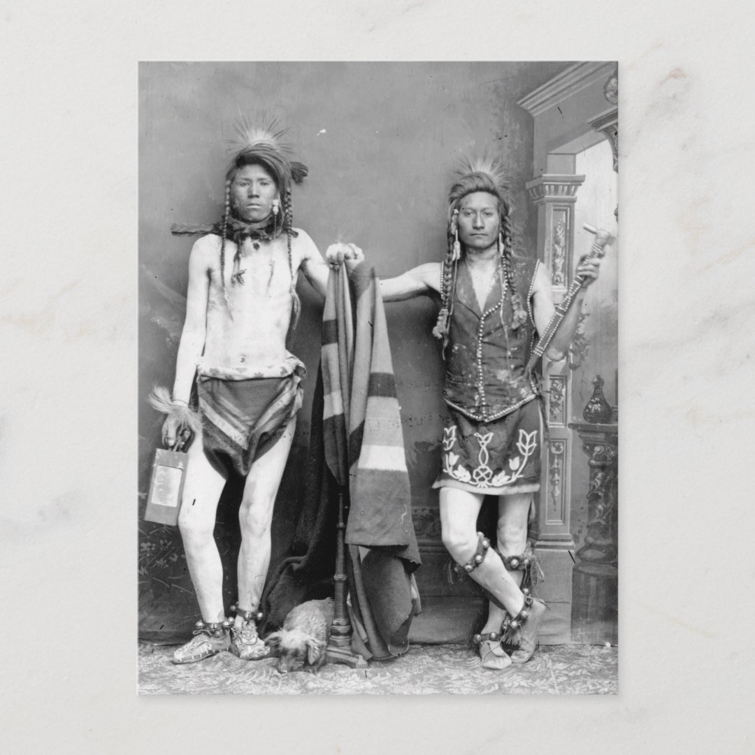 2 Shoshone Men Postcard | Zazzle