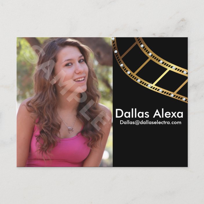 2-Sided Actor Headshot Comp Card | Zazzle