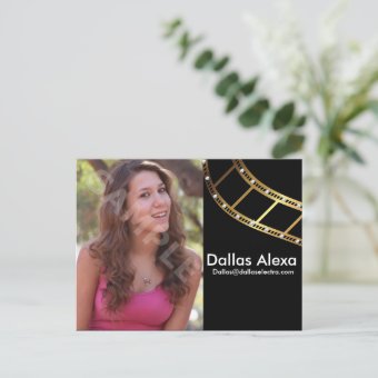 2-Sided Actor Headshot Comp Card | Zazzle