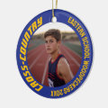 2-Sided Customizable Sports Cross-Country Photo Ceramic Ornament | Zazzle