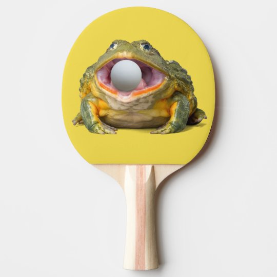 2-Sided Funny Wide Mouth Frog With Ball in Mouth Ping Pong Paddle ...
