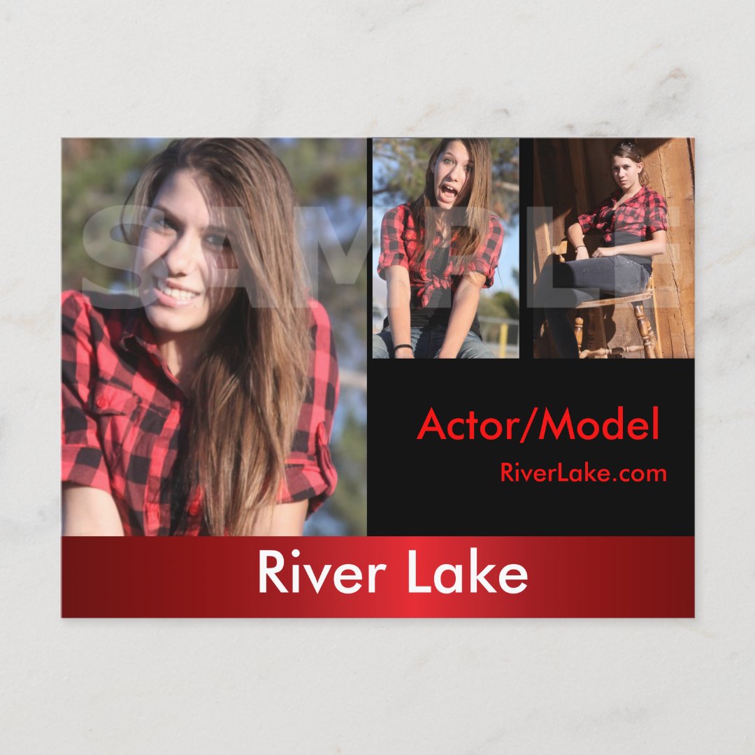 2 Sided Headshot Comp Cards - Model Headshots | Zazzle